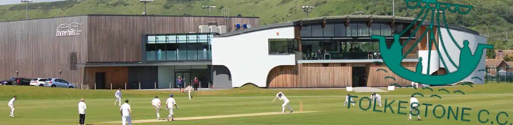 Three Hills Sports Park, home to Folkestone CC, Kent - Cricket Ground Map
